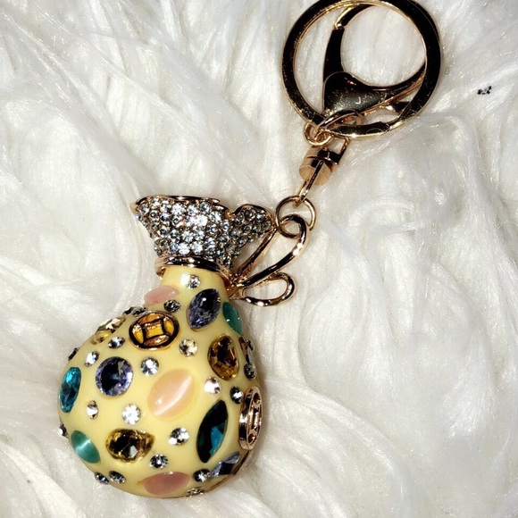 Level Up Cosmetics | Other | Pastel Yellow Enamel Bag Keyring | Poshmark